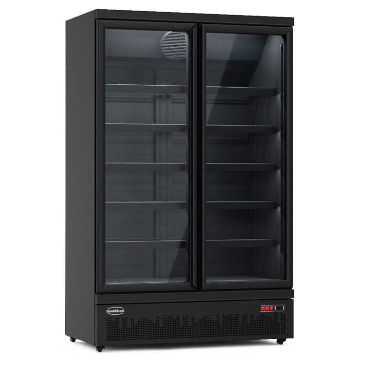 Combisteel Double Door Display Freezer Black (1997H x 1253W x 710D ...