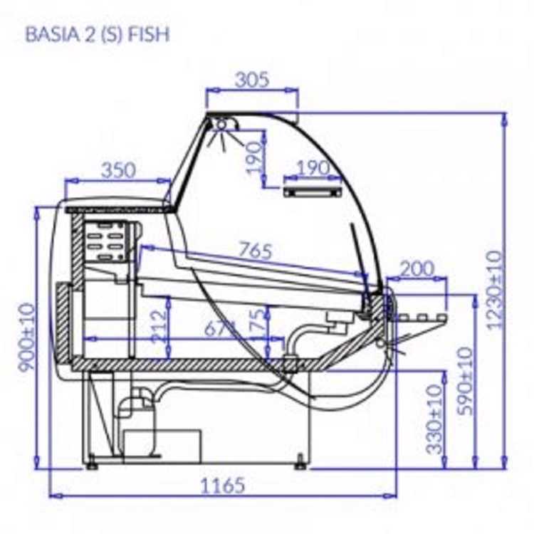 IGLOO TOBI BASIA250F Fish Serve Over Counter - Koolmax