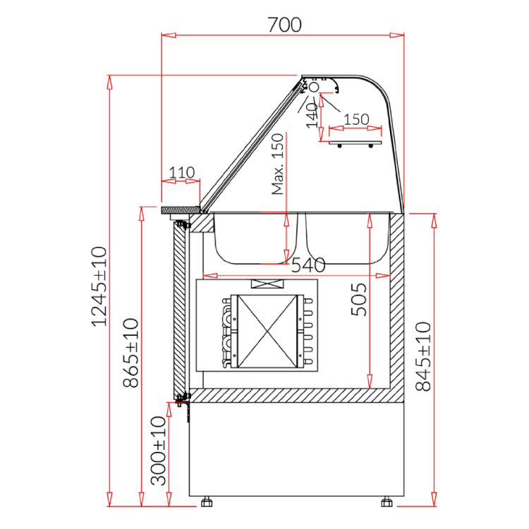 Salad Display Fridges - Saladette Counters - Koolmax